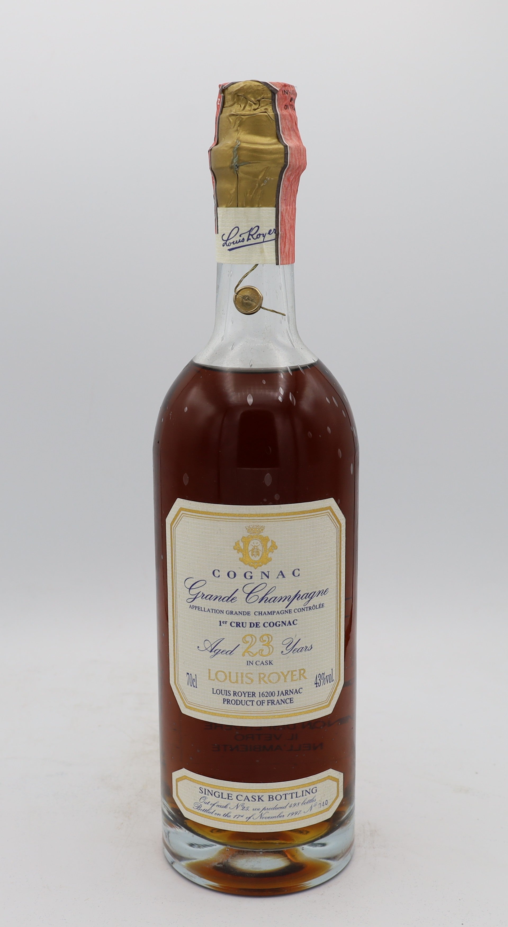 Louis Royer 23yo Cognac in Wooden Box and Certificate - Reserved ...